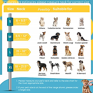 Inflatable Dog Cone Collar w/Pump - Small Dog Donut Collar After Surgery - Washable Dog Cone Collar w/Removable Soft Cone for Dogs After Surgery- Dog Cone Alternative After Surgery w/Soft Cover