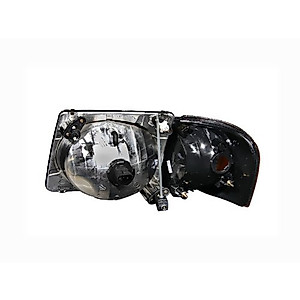 Anzo USA 111041 Ford Explorer Sport Trac Crystal Black Headlight Assembly - (Sold in Pairs)