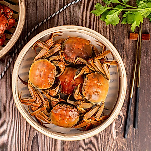 YUHO Bamboo Steamer Basket 12-inch, 2-Tier Steamer for Cooking, 10 Liners, Steaming Asian Food, Bao Buns, Chinese, Dim Sum, Dumpling, Rice, Vegetable Steam Pot