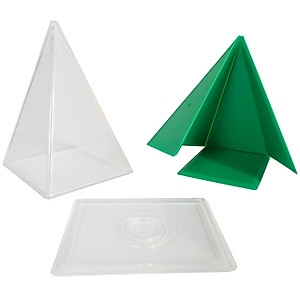 edxeducation 2D3D Geometric Solids - Set of 12 Multicolored Shapes - Includes 2D Nets and Activity Guide - Early Math Manipulative and Geometry for Kids