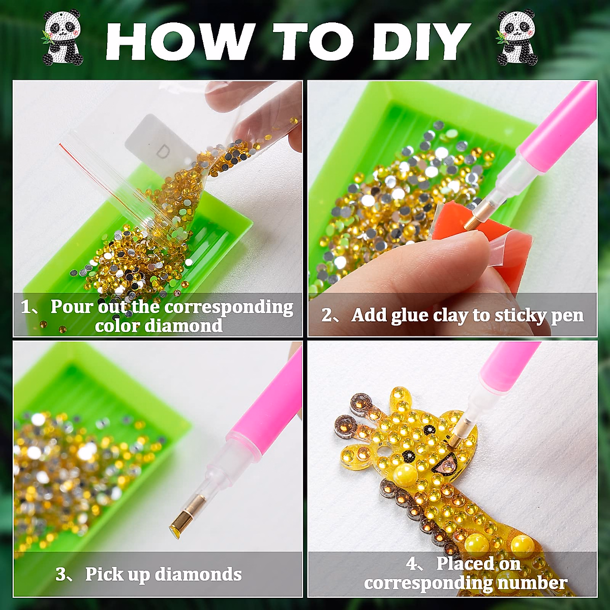 Labeol Arts and Crafts for Kids Ages 8-12 - Creat Your Own GEM Keychains-5D Diamond Art by Numbers GEM Art Kits for Kids Girls Toddler Crafts Age 6-7 6-8 10-12 (Animal)