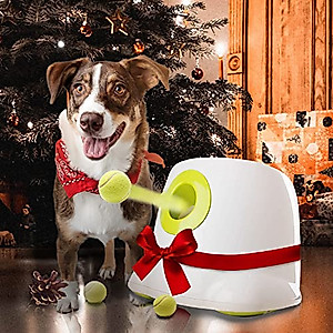 AFP Automatic Dog Ball Launcher Automatic Ball Launcher for Dogs Interactive Puppy Pet Ball Indoor Thrower Machine Fetch Machine for Small and Medium Size Dogs, 3 Balls Included (2 inch)