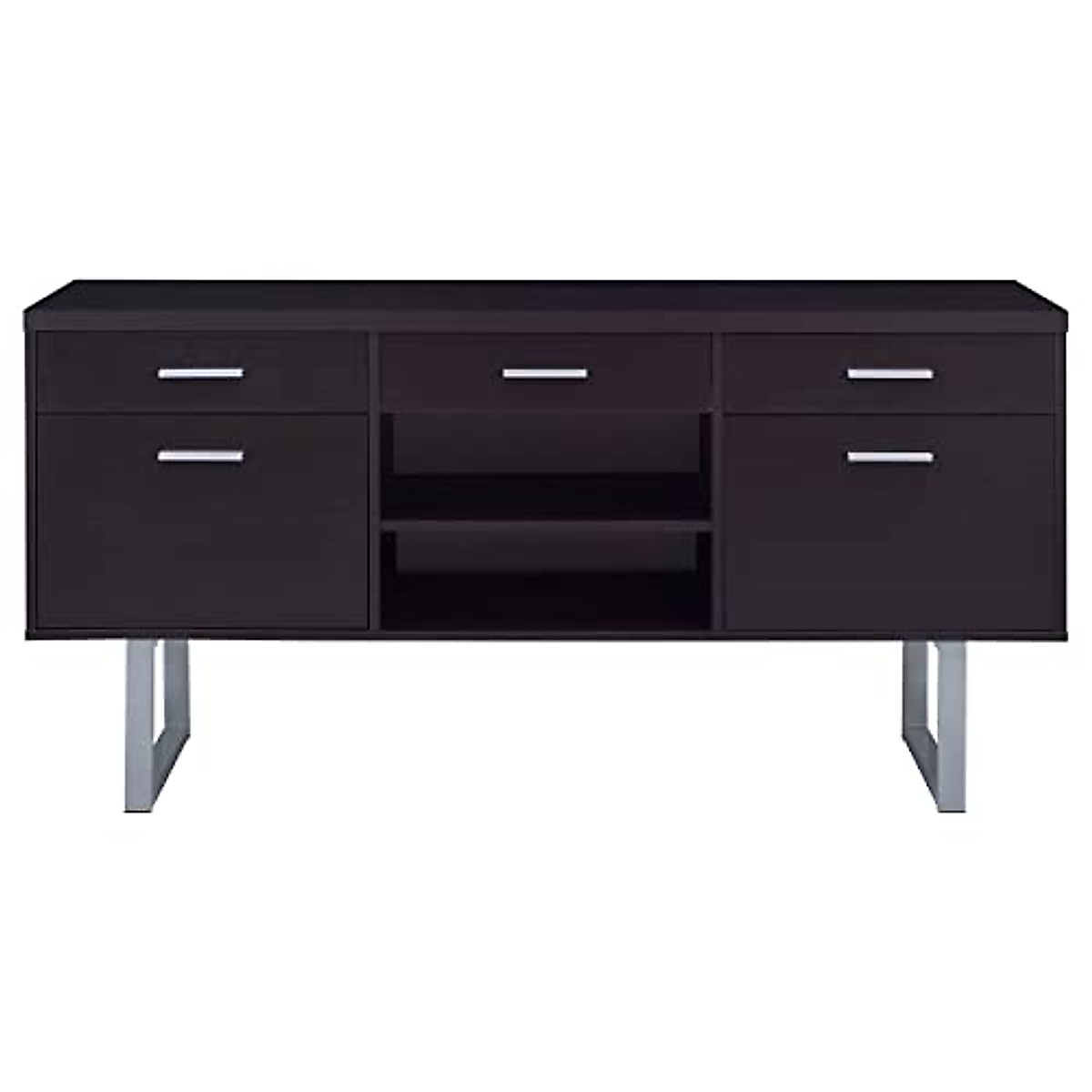 Coaster Home Furnishings Lawtey 5-Drawer Credenza with Adjustable Shelf Cappuccino