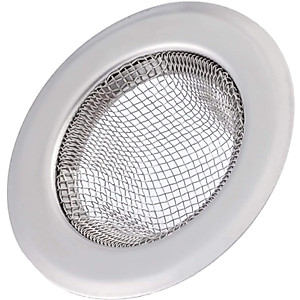 MroMax 75mm Dia Sink Strainer Drainer Cover Stopper 201 Stainless Steel for Kitchen Basin Bath Filter Mesh Sink Strainer Silver Tone 6pcs