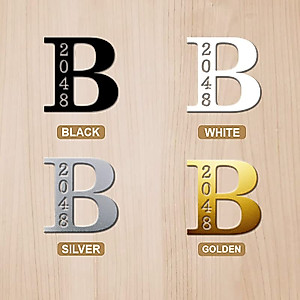 IWANTDIY Personalized Metal Name Sign - Outdoor Name Sign - Last Name Signs - Custom Metal Monogram Sign - Metal Signs - Family Name Sign - Split Letter Metal Sign - Name Wall Decor - Monogram Gifts