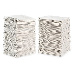 SIMPLI-MAGIC 79006-100PK Shop Towels 14”x12”, White, (Pack of 100)