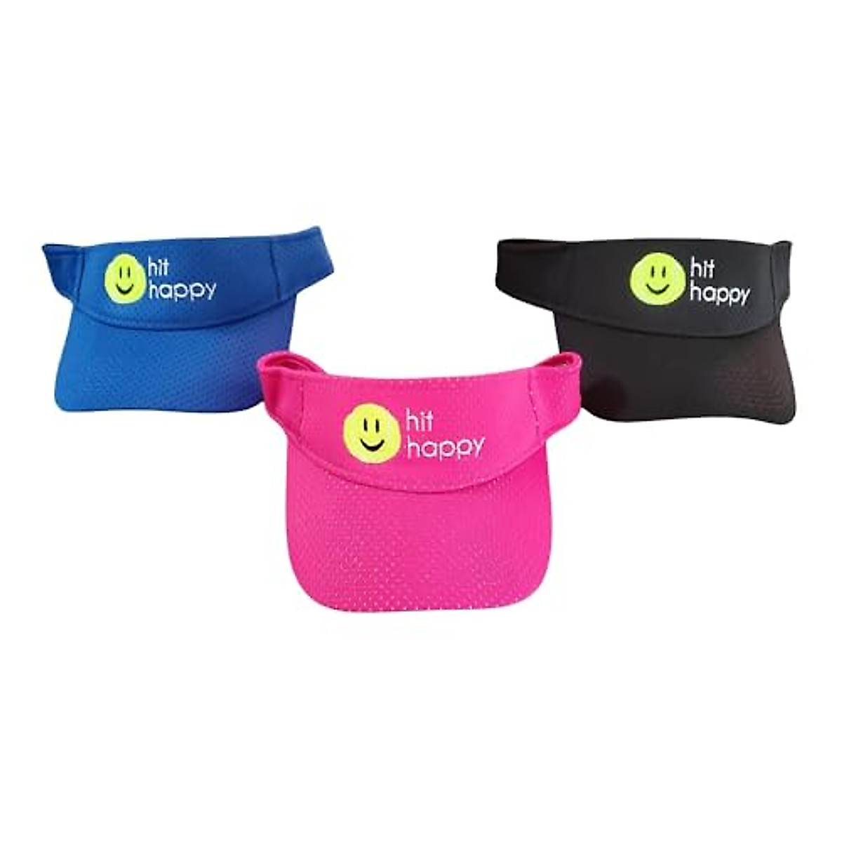Tennis Happies Tennis Visor Hit Happy, Adjustable Strap, Perfect for On The Court Or Off (Pink), One Size