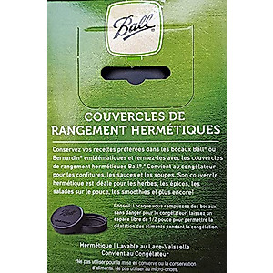 Ball Regular Mouth Black Plastic Leak - Proof Lids for Canning Jars - 6 / Pack