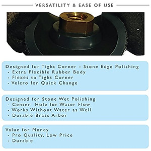 Stadea RBP101P Rubber Backing Pad Extra Flexible Backer Pad for Edges, Tight Corner Polishing - Arbor 5/8" 11