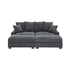 Oadeer Home Modular Sectional, Dark Gray