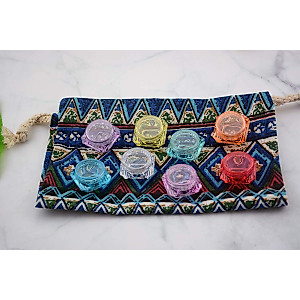 Wowlife 60Pcs 5 Gram/5 ML Cosmetic Sample Empty Container Diamond Plastic Jars for Cream, Eye Shadow, Nails, Powder, Jewelry, Lip balms, Toners