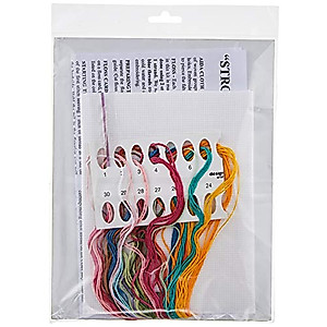 Design Works Crafts, 10" x 10" Counted Cross Stitch Kit, Stronger, White