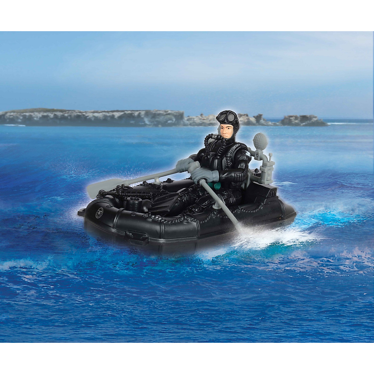 United States Navy Seal Figure Playset with Accessories and Combat Rubber Raiding Craft