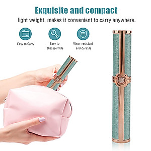 Facial Hair Removal for Women, Number-one 2 in 1 Eyebrow Epilator Electric Painless Facial Hair Remover, Rechargeable Waterproof Shaver with Built-in LED Light for Peach Fuzz Eyebrow Lip Hair