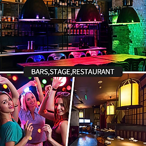 Red Light Bulb 9W (60W Equivalent) E26 Base, LED Colored Light Bulbs for Halloween Christmas Party Holiday Lighting 4-Pack