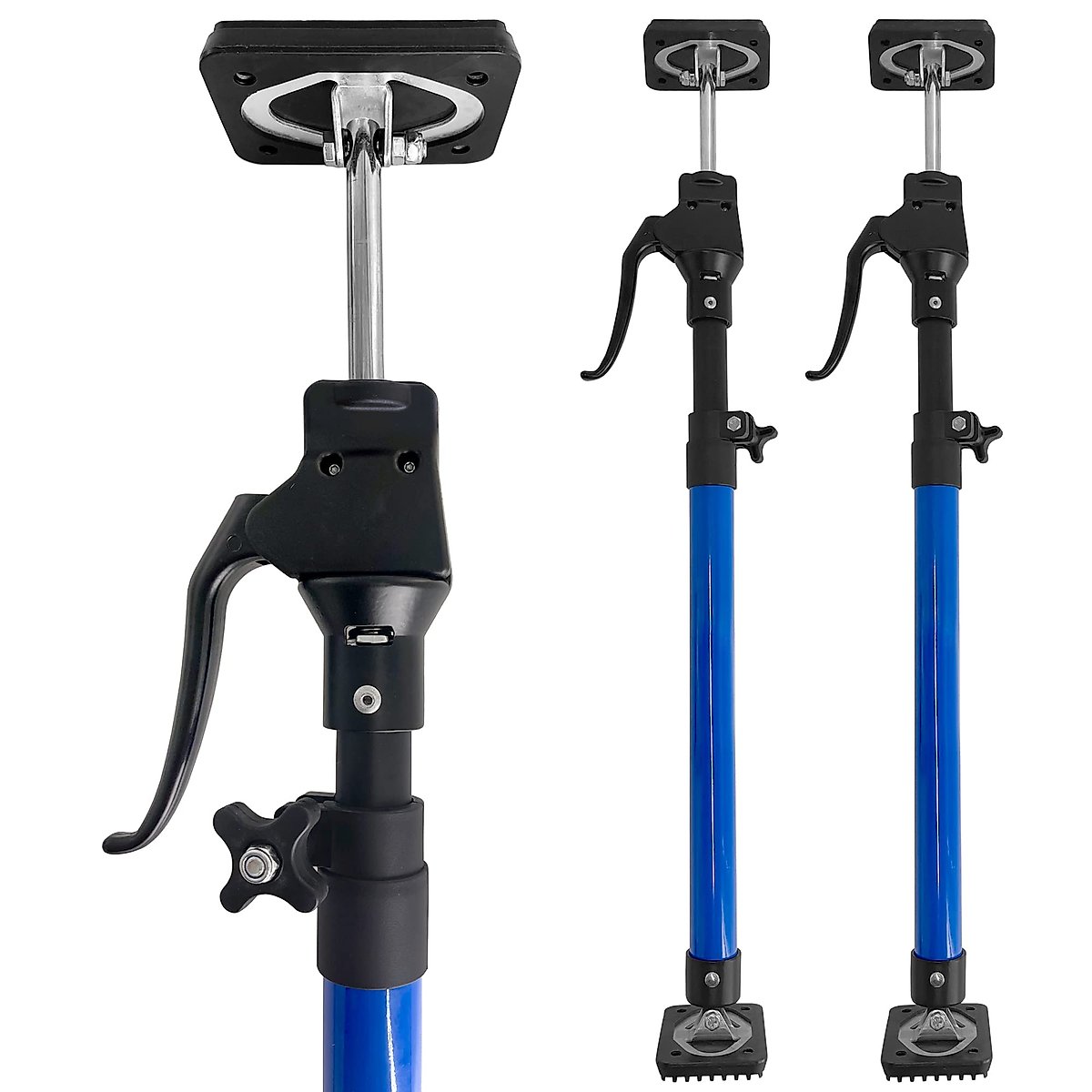 Merchy Hero 2Pcs Set Multifunctional Extension Pole Third Hand Tool with Adjustable Length Non-Slip Pads and Comfortable Foam Grip Rotating Head Supports Up to 66lbs