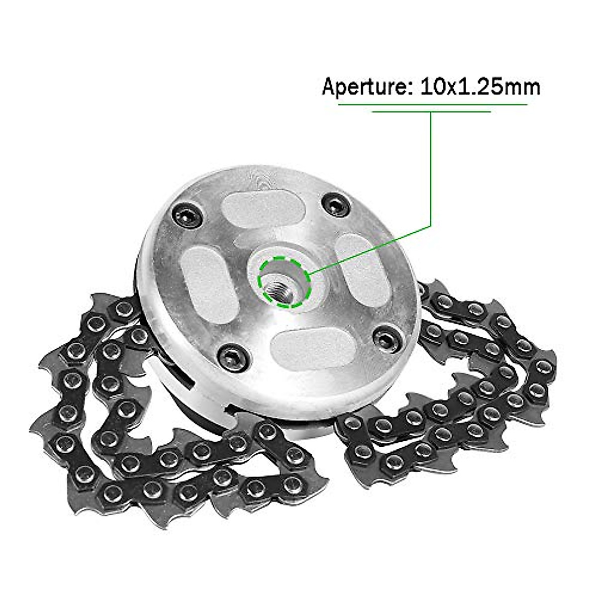 Newdanceus 65mn Coil Chain Trimmer Head，Stainless Steel Weed Trimmer Head Suitable for Medium Size Garden Lawn Grass Trimmer, Brush Cutter, Weed Eater, Chain Mower