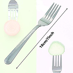 MJIYA 12 PCS Dinner Forks Silverware Set, Dominion Heavy Duty Forks, Stainless Steel Salad Forks Multipurpose Use for Home, Kitchen or Restaurant (L (12PCS))