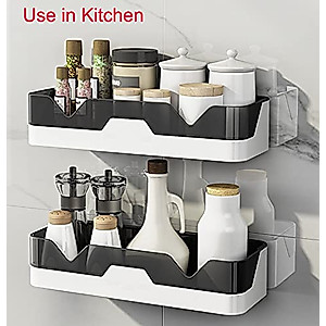 EigPluy Shower Caddy,Adhesive Shower Shelves,Wall Mount Shower Storage Organizer Rack,No Drilling Shower Shelf for Inside Shower(2 Pack)