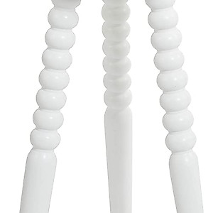 Silverwood Side Table, 14 x 14 x 23 in (D x W x H), Pure White