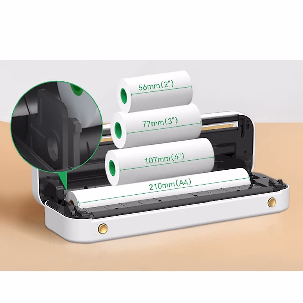 SLNFXC Paper Printer Portable USB Bluetooth Wireless Thermal Transfer Printer Support Mobile Smartphone Printer