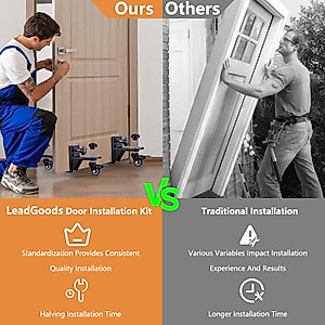 Door Installation Tool Kit, 2 Pcs Door Installation Dolly, Heavy Duty Door Board Dolly for 1" to 2-3/8" Pre-Hung, Slab, and Front Doors, Barn Doors Up To 1000 Lbs