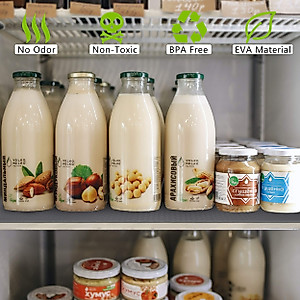 Non-Slip Shelf or Drawer Liner Mats, Cut-to-Size, Non-Adhesive, Non-Toxic, Food Friendly, Waterproof & Easy-to-Clean for Cupboards, Cabinets, Fridges, Drawers or Shelves