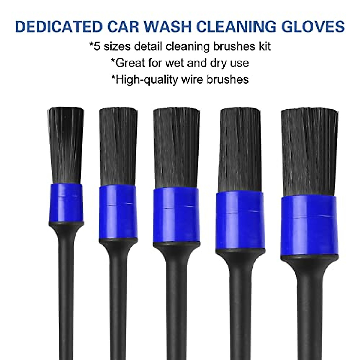 Manesi Car Detailing Brush Set,24PCS Drill Brush Set,Car Interior Detailing Kit & Car Wash Kit with Boar Hair Detail Brush and Cleaning Gel for Wheel,Dashboard,Air Vent,Leather and Exterior