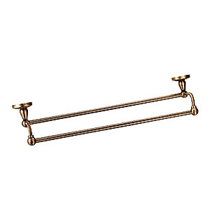 Towel Racks,Towel Rails, Towel Rack Aluminum Towel Rack European Retro Hotel Home Bath Towel Rack Double Rod Paste Tyenvironmental Protection Materials