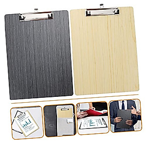 4 pcs Folder Board Paper Folder Plastic folders Office File folders Classroom clipboards Wood Clip hardboard Wooden clipboard Exam Paper Clips Writing Base Plate Clip Board Nurse