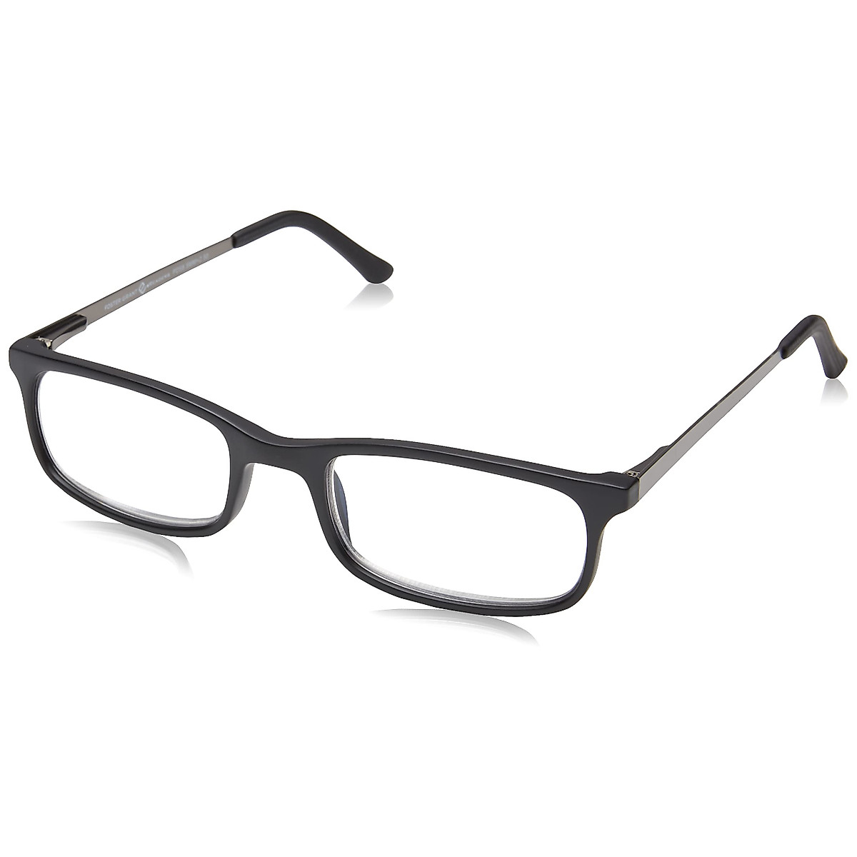 Foster Grant mens Kramer E.readersÂ™ Glasses Reading Glasses, Matte Black/Transparent, 51 mm US