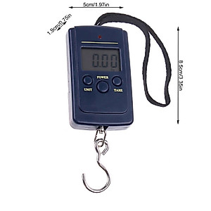 20g - 40kg Digital Hanging Box Fishing Scale Mini Portable Fish Scale Portable Mini Scale Portable Electronic Scale Key Chain Electronic Scale Suitable for Outdoor Cooking Fishing Travel Carry on