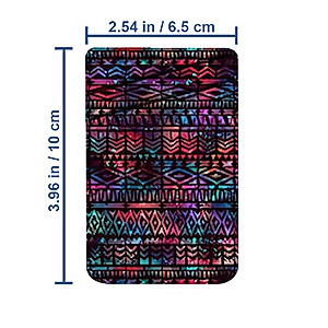 Diascia Pack of 2 - Cellphone Stick on Leather Cardholder ( Ethnic Style Tribal Boho Pattern Pattern ) ID Credit Card Pouch Wallet Pocket Sleeve