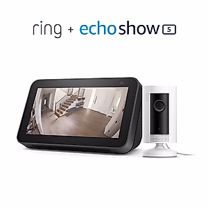 Ring Indoor Cam (White) bundle with Echo Show 5 (2nd Gen)