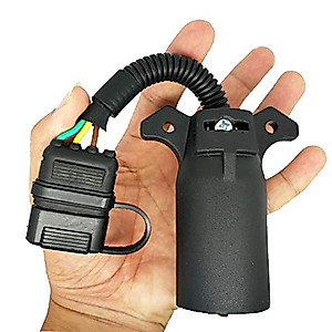 NEW SUN 7 Way RV to 4 Way Flat Trailer Connector Single-Function Wiring Adapters