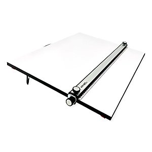 Proartek Drafting PK00018 Model PXB36 Portable Drafting Drawing Board 24" x 36"; PXB Series; Adjustable Aluminum Parallel Straightedge; Carry Handle; Architecture Tool for Students and Professionals