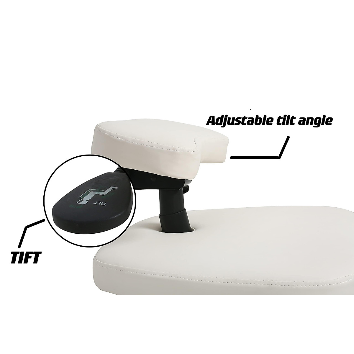 Cross Legged Chair with Adjustable Tilt Angle, Height-Adjustable Kneeling Chair for Office and Home, Ergonomic Office Chair, Criss Cross Chair (white)