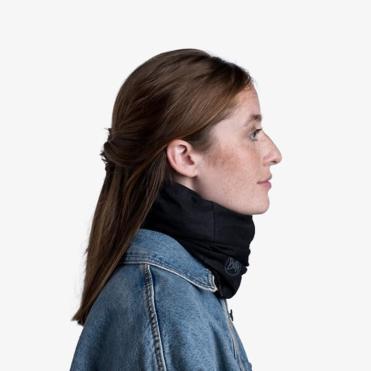 BUFF Adult Polar Reversible Neck Gaiter, Headband & Winter Neck Warmer, Ski Mask & Face Shield, Balaclava, Black, One Size