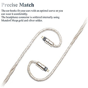 FSIjiangyi 0.78mm 2 Pin Cable 4.4mm 6N Single Crystal Copper Braid Earphone Cable 2Pin IEM Cable for EM2 EM1 King 2 KXXS S8 Aria RE2000 LCDi4 Legend X VE2 VE6 A12t N8t Replacement Cable (4.4mm Plug)