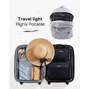 OlarHike Travel Toiletry Hanging Bag Waterproof Bags, Makeup, Toiletries, Jewelry, Travel Essentials 3 in 1 Packing Organizers, Travel-Sized Container, Large Capacity for Men Women (Black)