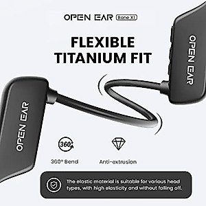 Bone Conduction Sport Open Ear Headphones Wireless Bluetooth Cycling Earbuds That Don't Go in Your Ear with Mic Waterproof Bone Conducting Ear Phones for Running Workout Gym Earphones Green