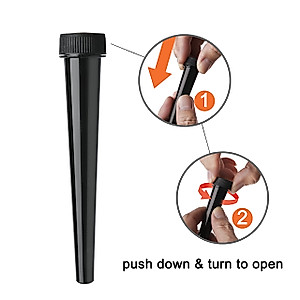 Free Boy 20 Pack Smell Proof Storage Airtight Vial Conical Sealed Storage Container (White&black)