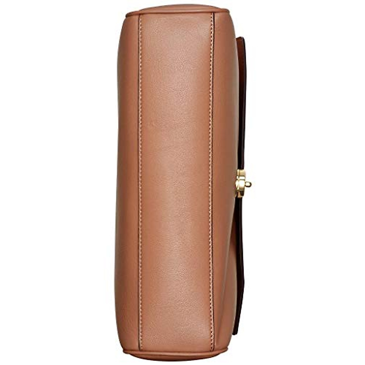 Calvin Klein Soft Lock Lamb Leather Large Convertible Crossbody Shoulder Bag, Caramel