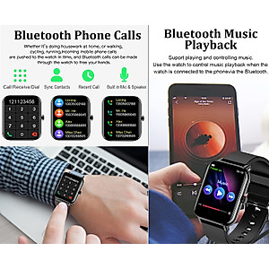 Smart Watch 2022(Make Answer Call Voice Control), 1.7 in Curved Screen Health Smartwatch with Call Text SOS Heart Rate Blood Pressure SpO2 Sleep Monitor Pedometer for Women Men for Android Phones