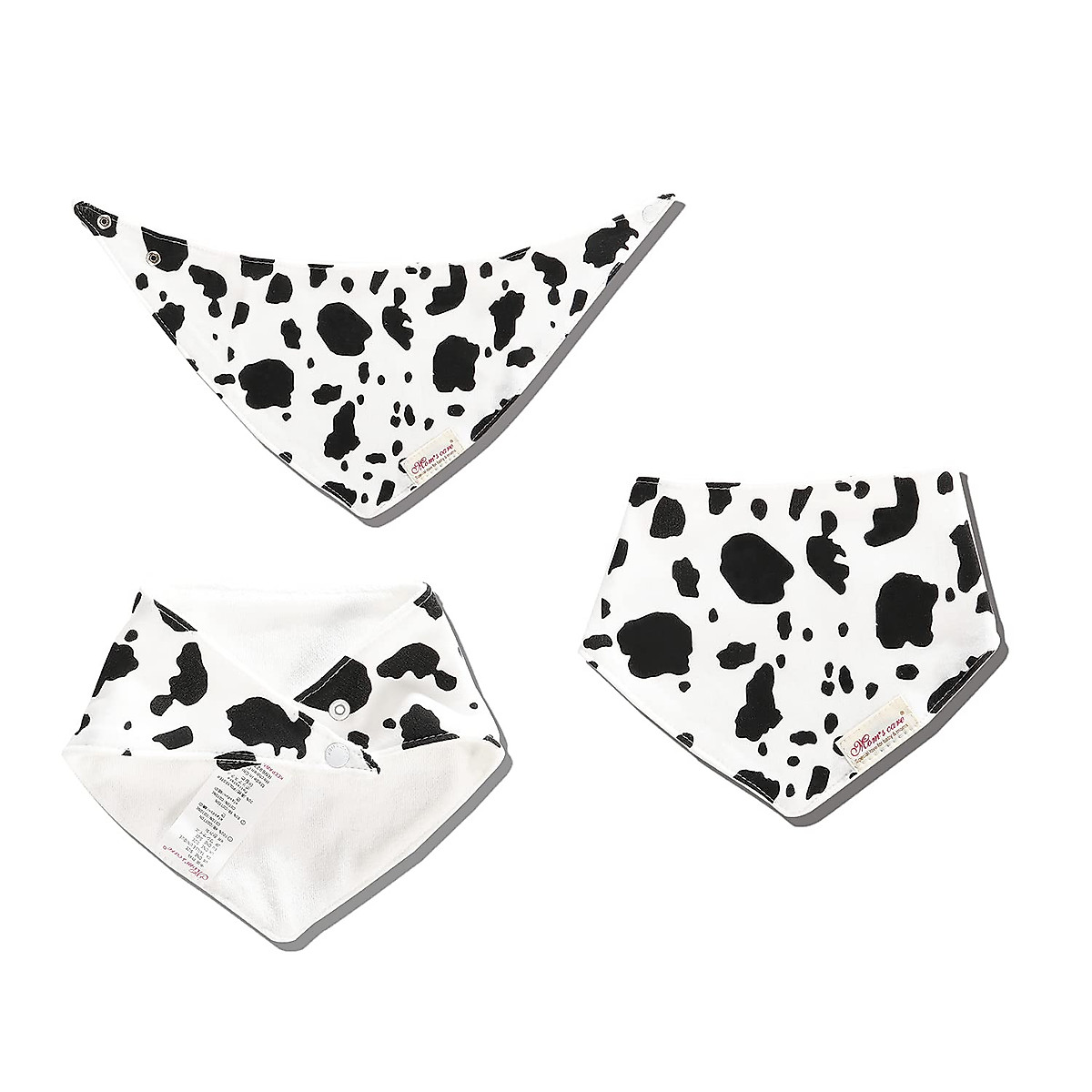 JN&LULU 3-Pack Newborn Baby Bibs Baby Bandana Drool Bibs for Drooling and Teething,Organic Cotton Bibs for Baby Gifts
