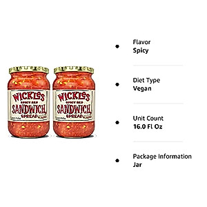 Wickles Spicy Red Sandwich Spread, 16 OZ (Pack of 2)