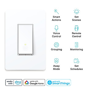 Kasa Smart 3 Way Switch HS210 KIT, Needs Neutral Wire, 2.4GHz Wi-Fi Light Switch works with Alexa and Google Home, UL Certified, No Hub Required, 2 Count (Pack of 1)