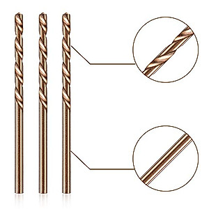 30 Pieces Cobalt Drill Bit Set M35 High Speed Steel Twist Drill Bit Set for Hardened Metal Stainless Steel Cast Iron Woodwork Plastic (1/8 Inch)