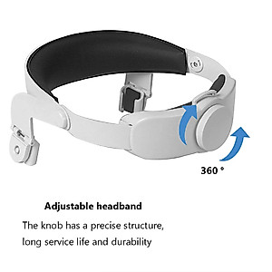 Adjustable Head Strap Headband Compatible for Oculus Quest 2 with Head Cushion Replace Elite Strap Maintain Balance and Reduce Head Pressure