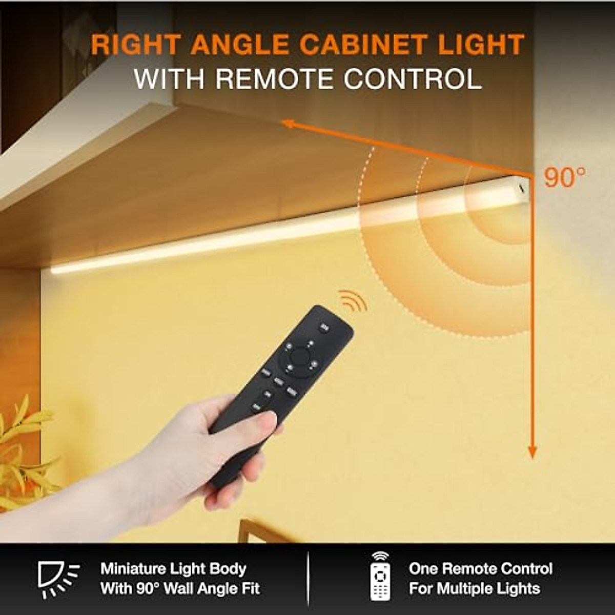 MEKKLEON Under Cabinet Lights Remote Control,2 Pack Magnetic Dimmable Closet Lights,USB Rechargeable Wireless LED Shop Light,Ceiling and Under Counter Lights for Kitchen (White, 20CM)